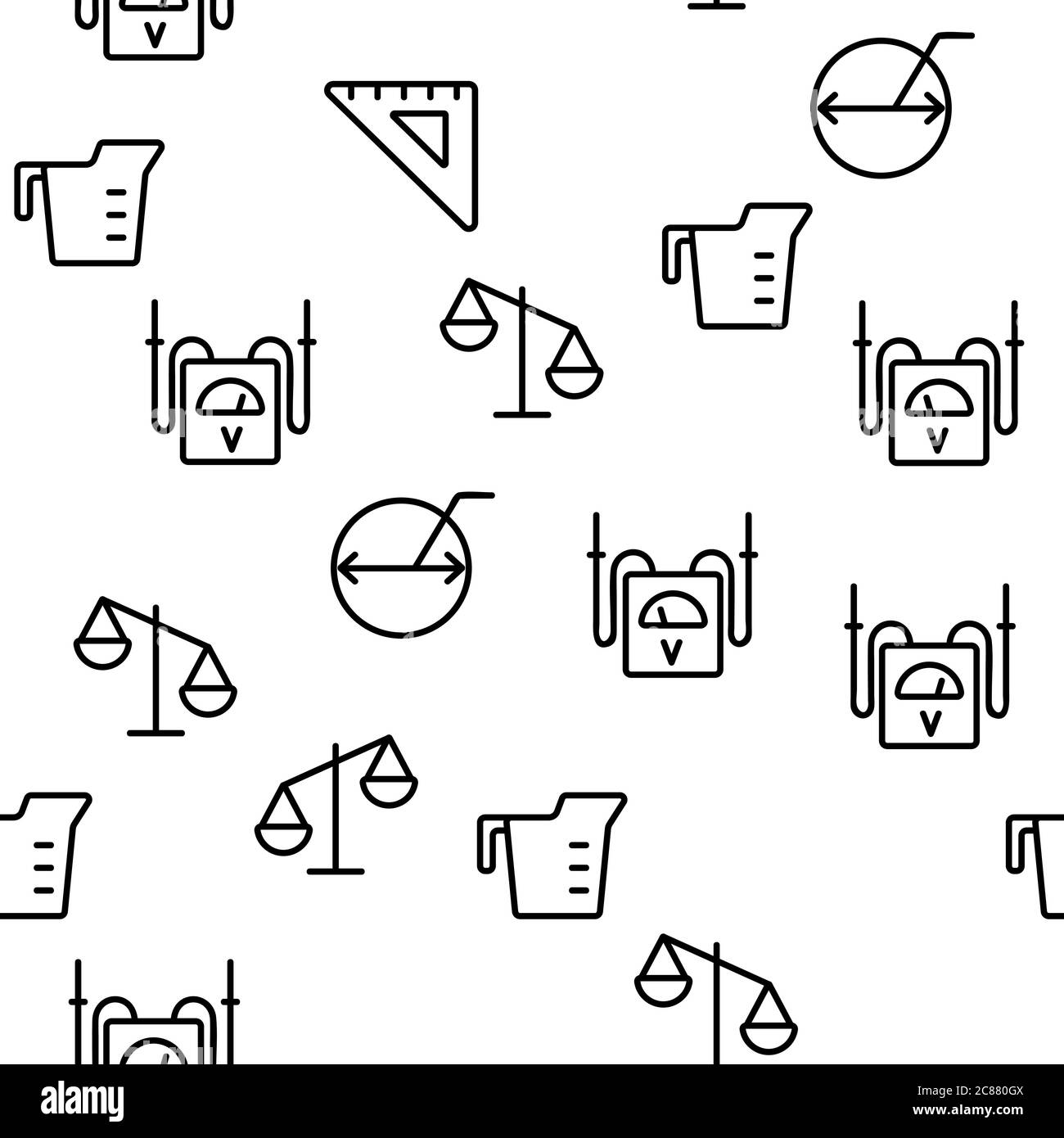 Measuring Equipment Vector Seamless Pattern Stock Vector Image & Art ...