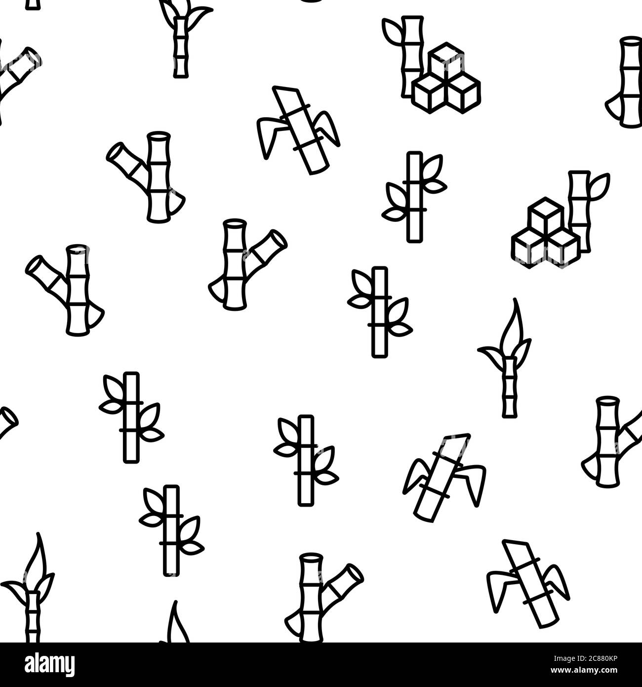 Sugar Cane Agriculture Vector Seamless Pattern Stock Vector Image & Art ...