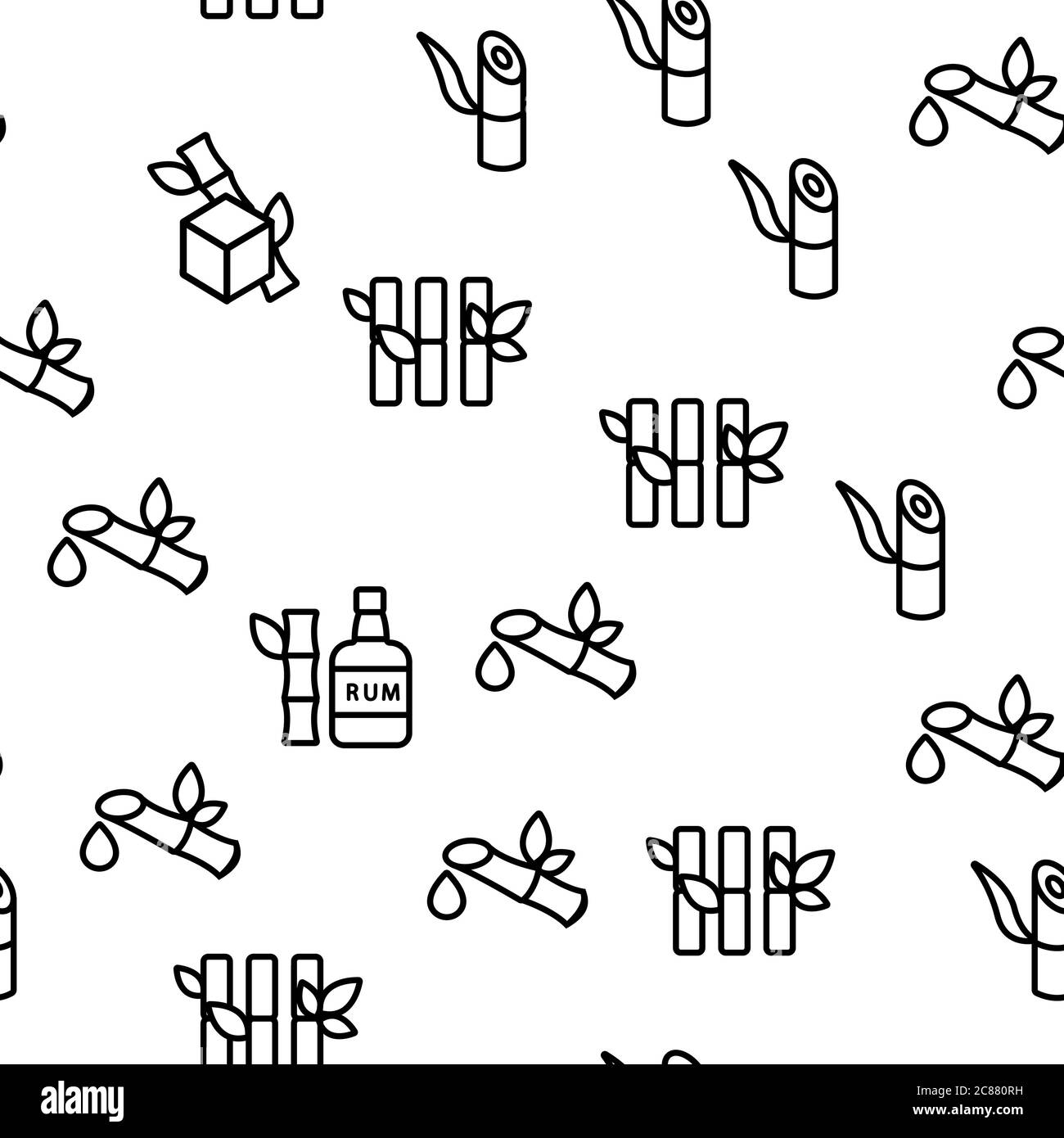 Sugar Cane Agriculture Vector Seamless Pattern Stock Vector Image & Art ...