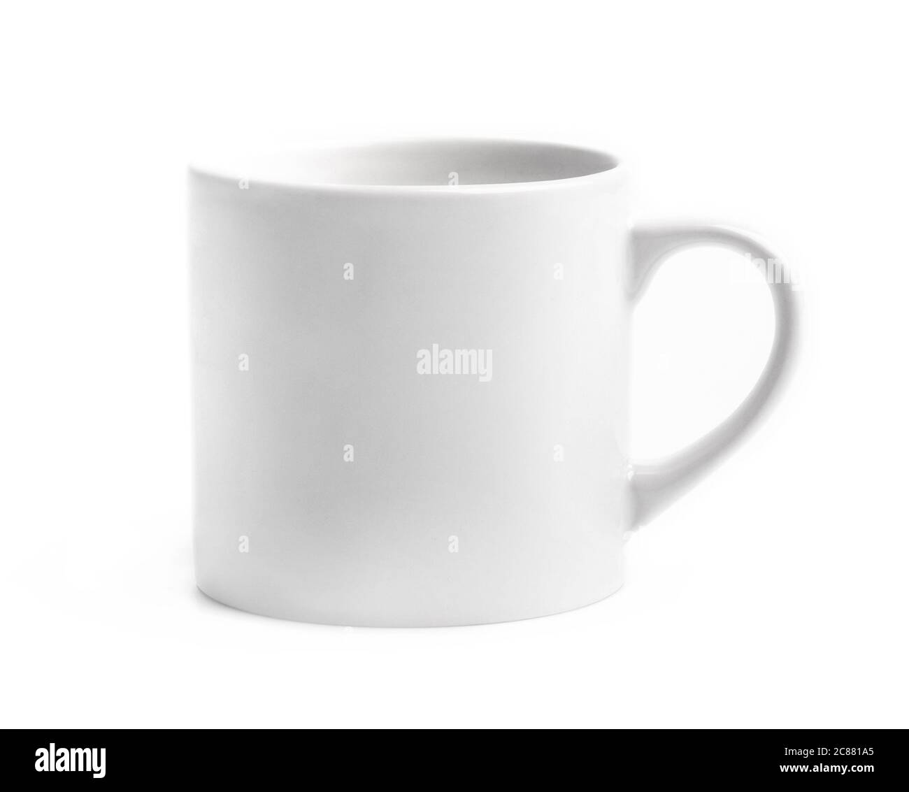 White simple ceramic cup for tea and coffee isolated on white ...
