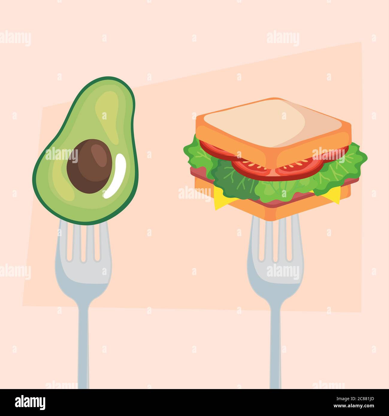 Tasty vegetarian sandwich in Stock Vector Images - Alamy