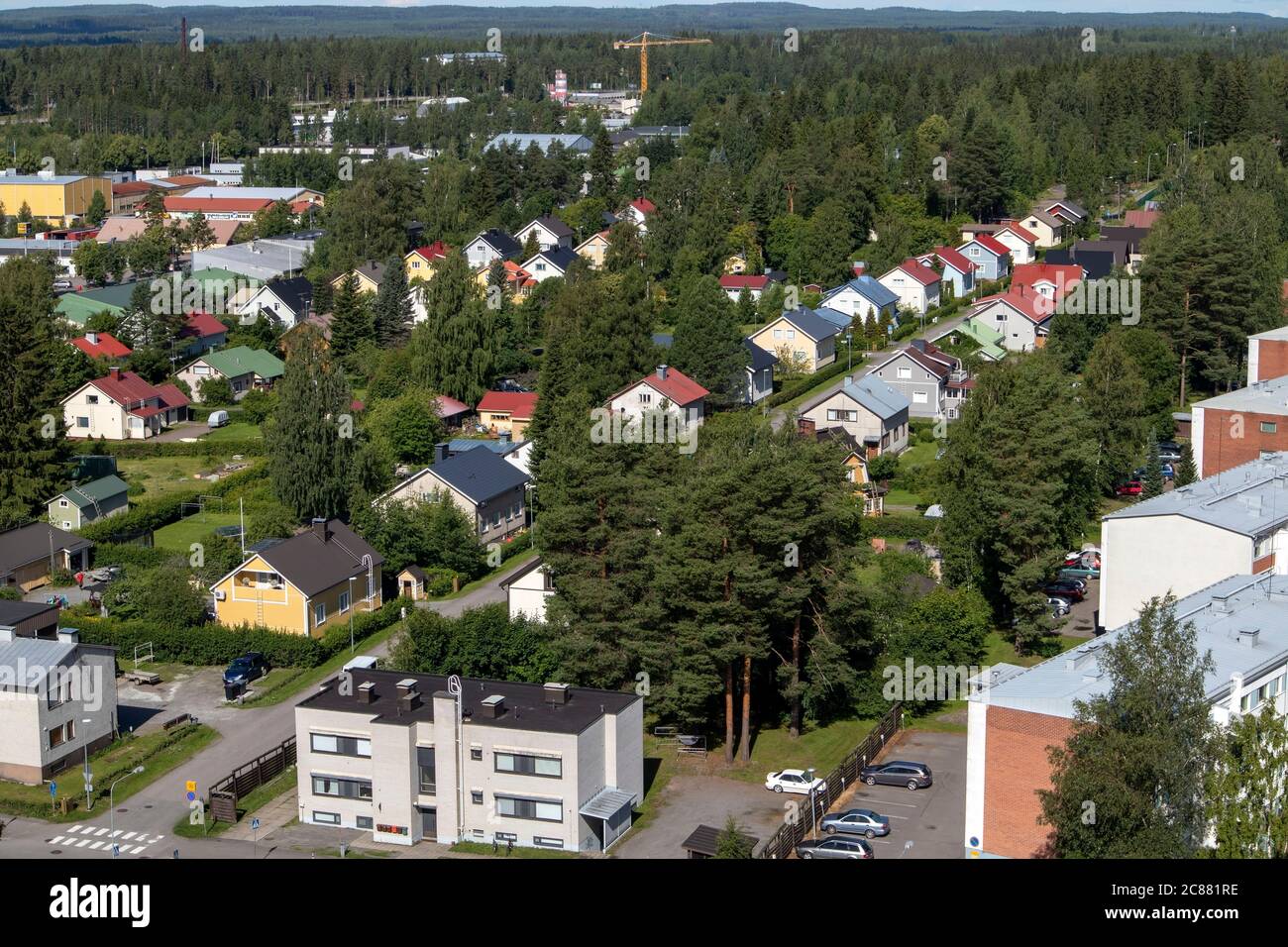 High view scenery of Varkaus, Finland Stock Photo - Alamy