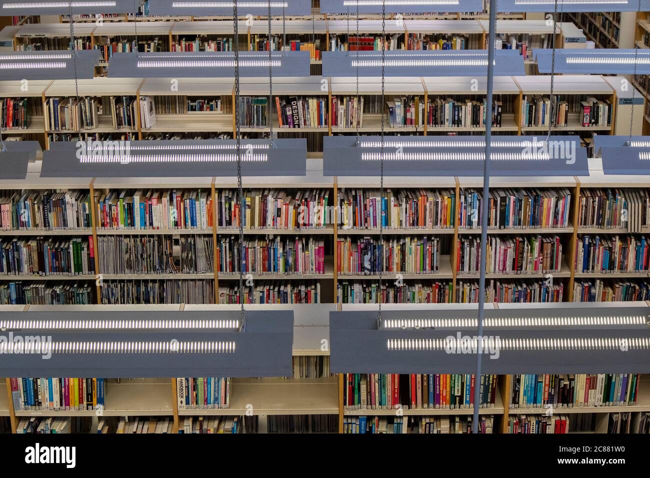 Public library interior in Varkaus, Finland Stock Photo - Alamy