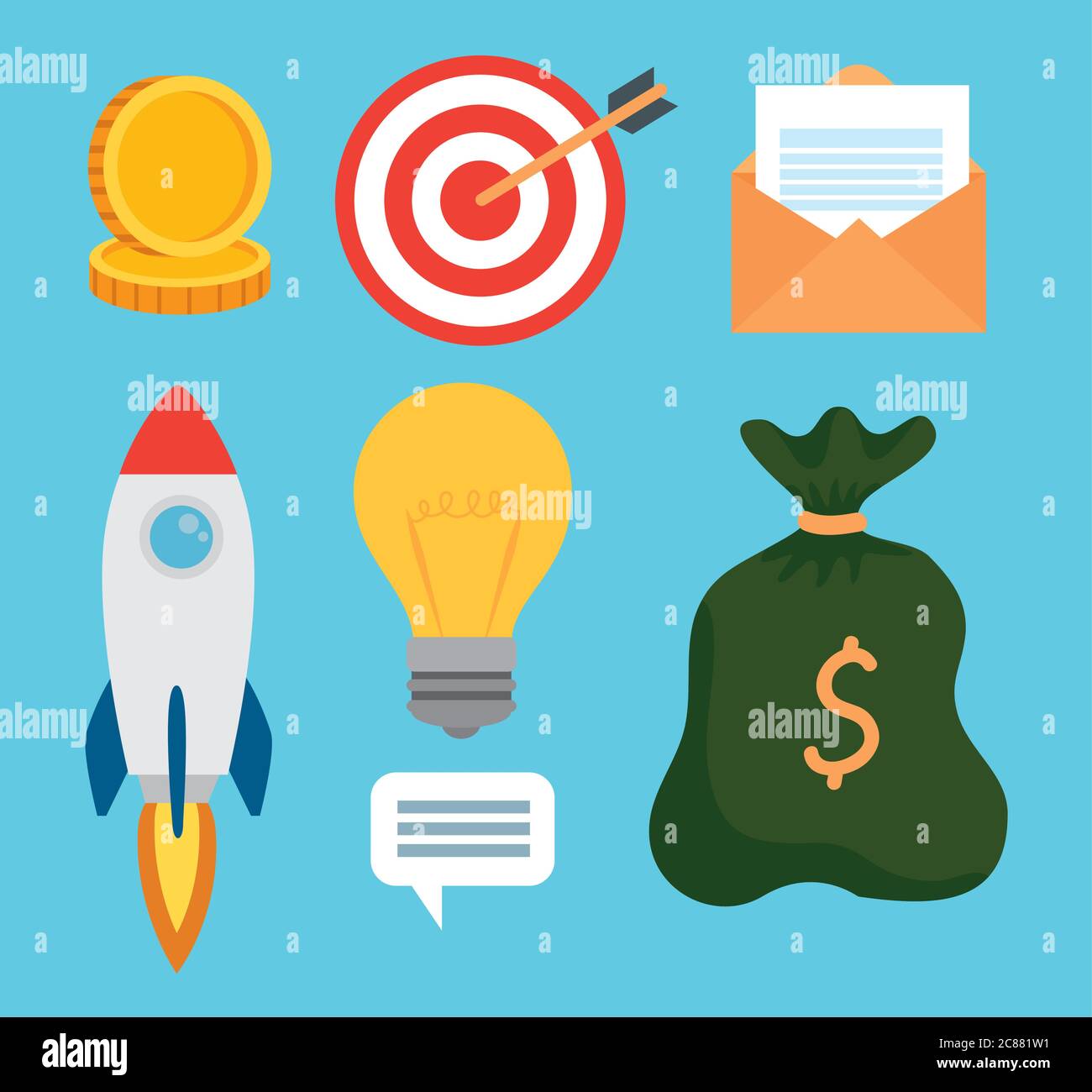 set icons of business start up concept Stock Vector Image & Art - Alamy