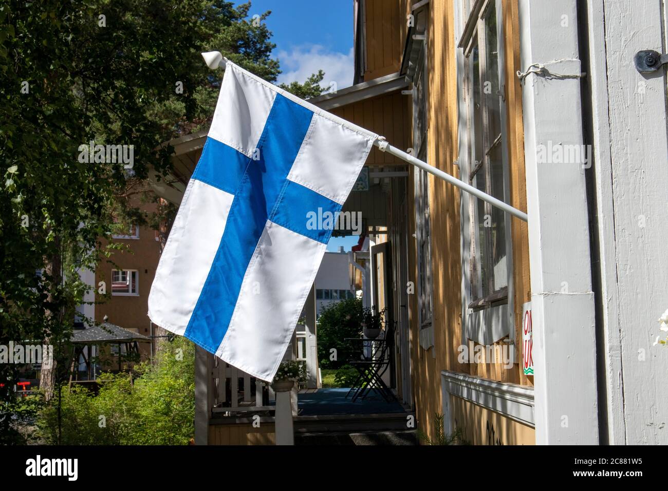 Flag on building hi-res stock photography and images - Alamy