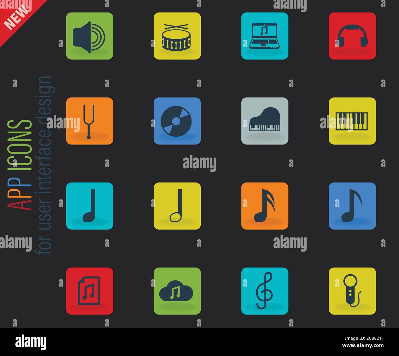 music icon set Stock Vector Image & Art - Alamy