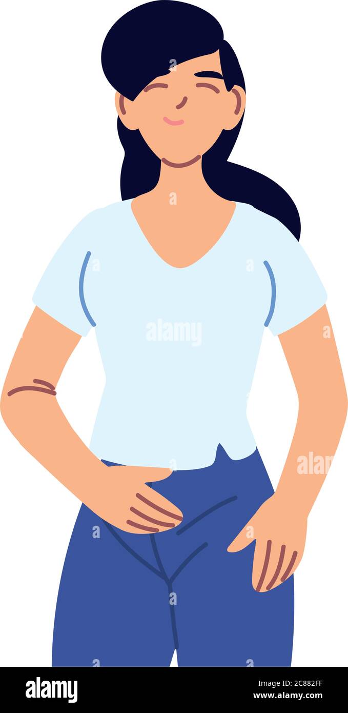 latin woman cartoon design, Girl female person people human and social ...