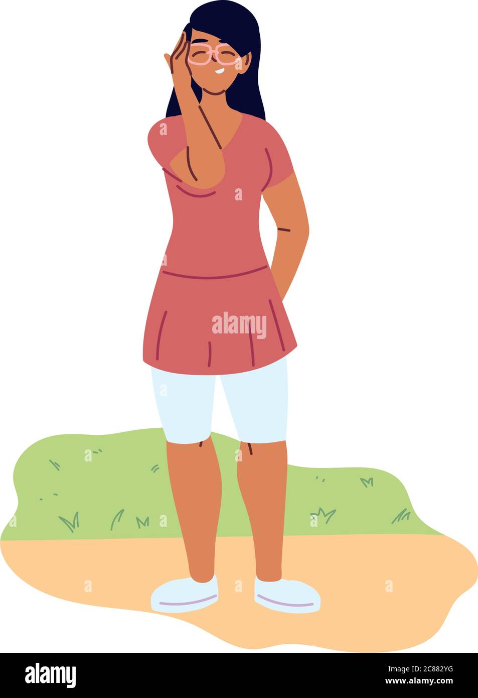 latin woman cartoon design, Girl female person people human and social ...