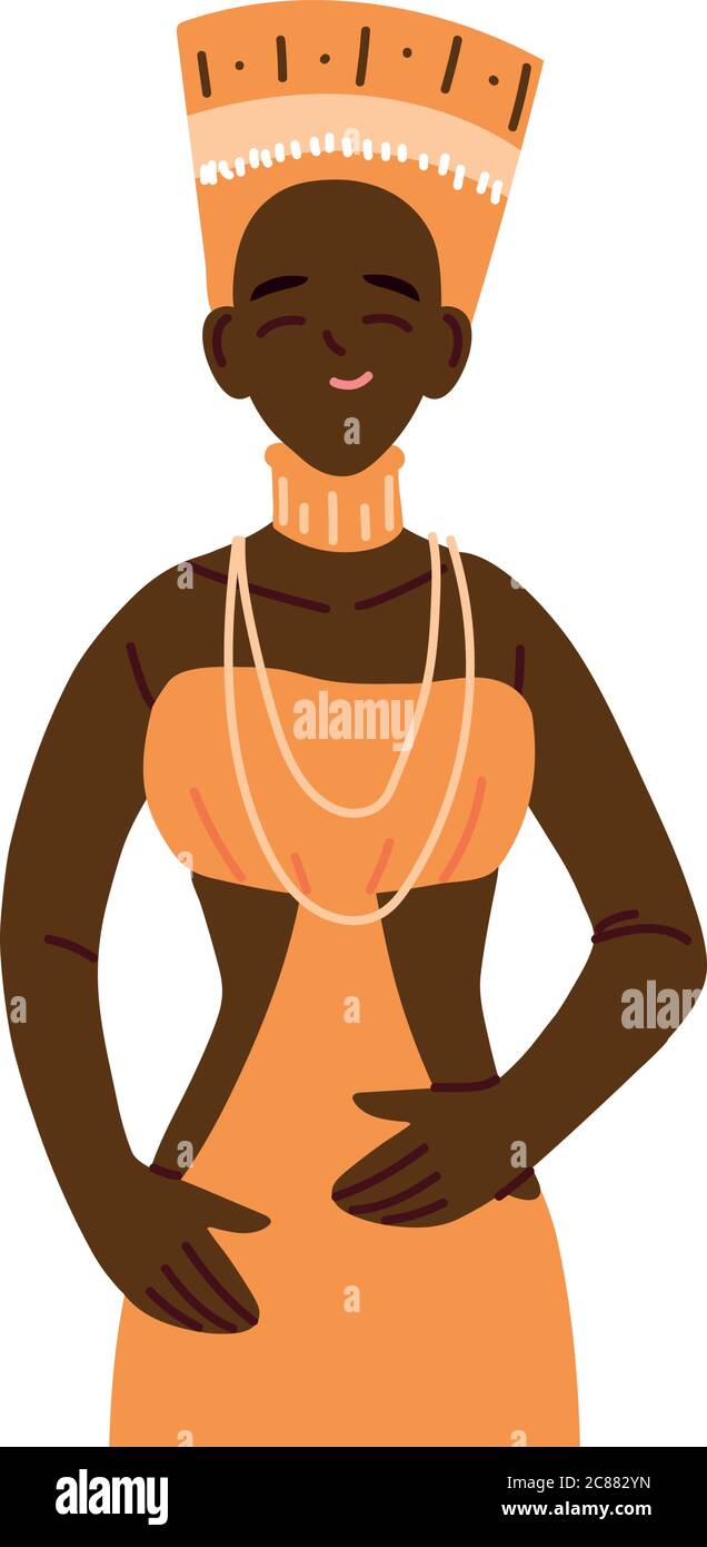 african woman cartoon design, Girl female person people human and ...