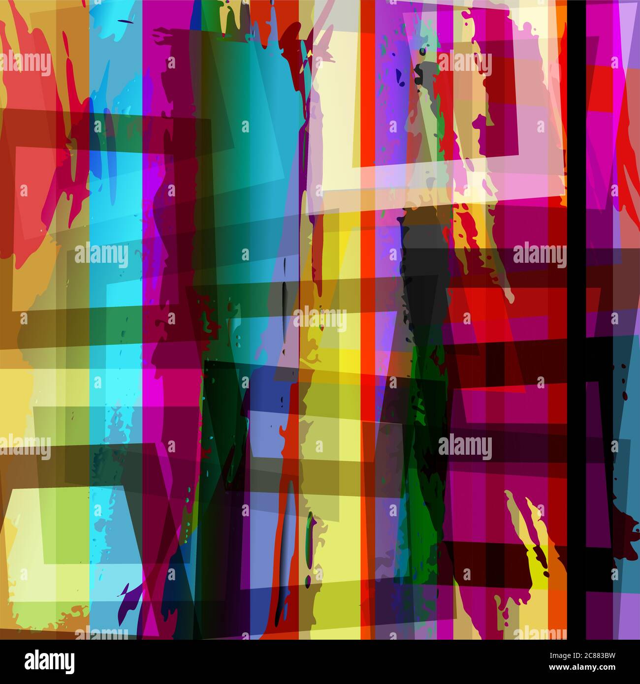 abstract colorful background, with stripes, trapeze, strokes and ...