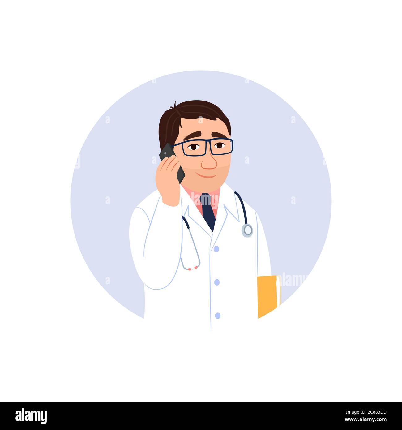 Phone call male doctor Cut Out Stock Images & Pictures - Alamy