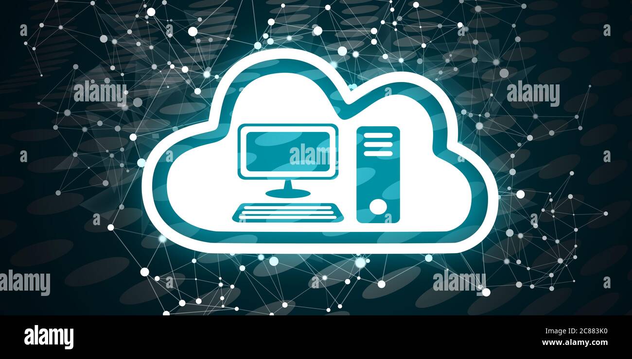 Illustration of a cloud computing concept Stock Photo - Alamy
