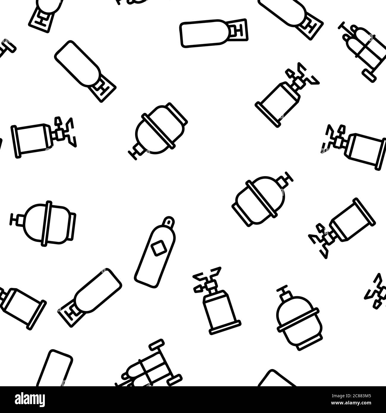 Gas Cylinder Equipment Vector Seamless Pattern Stock Vector Image & Art ...