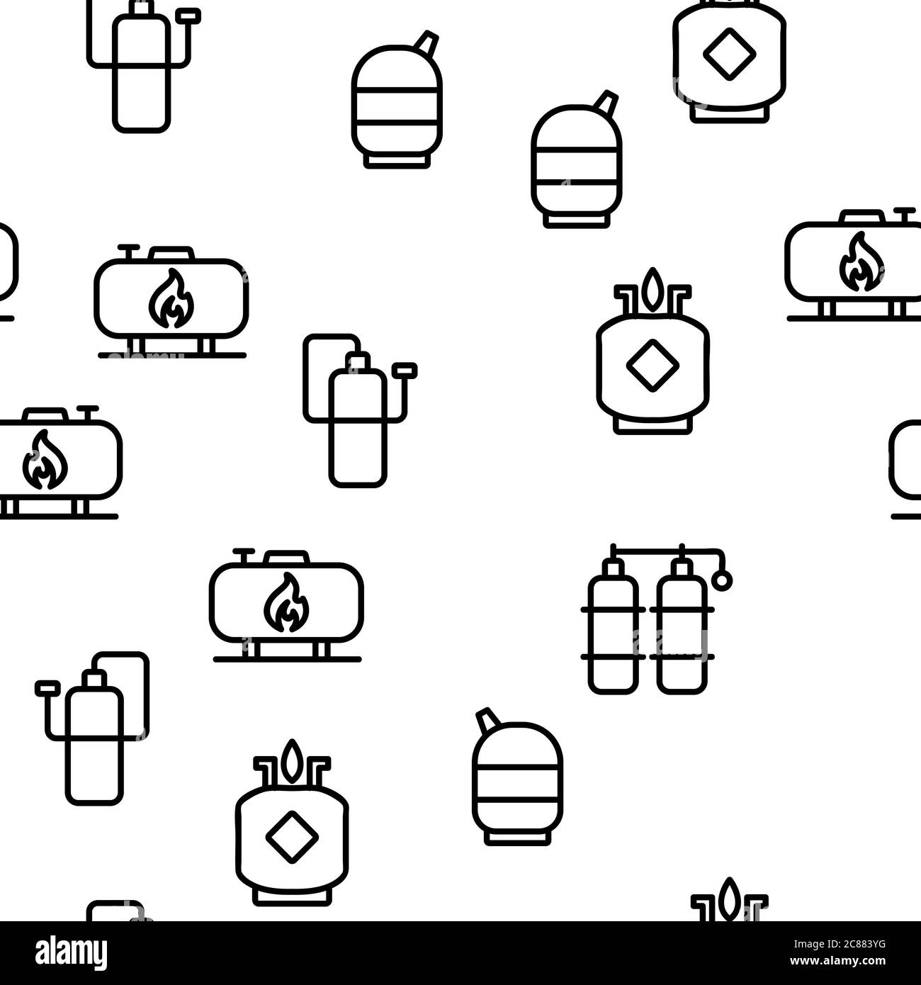 Gas Cylinder Equipment Vector Seamless Pattern Stock Vector Image & Art ...