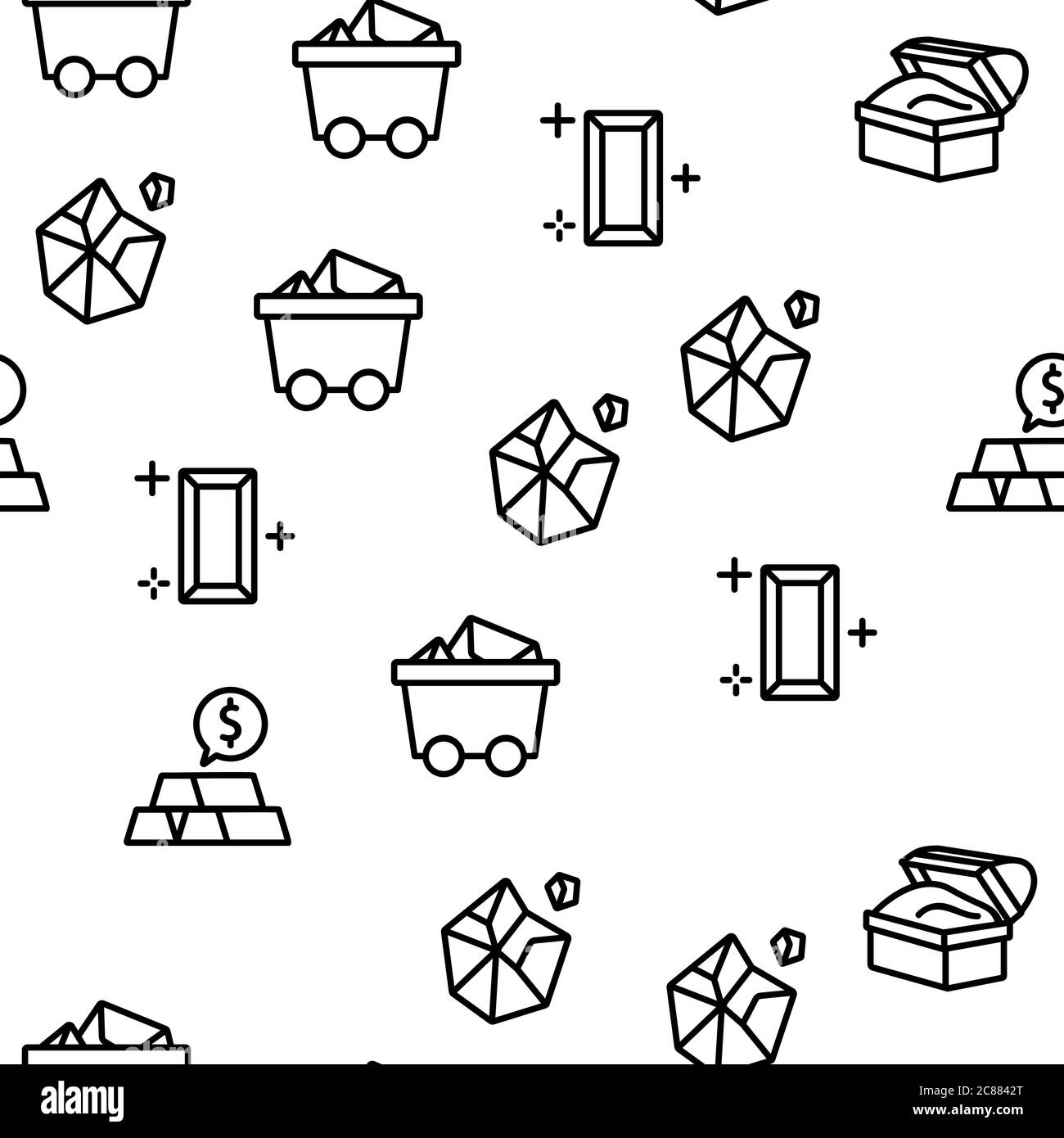 Gold Jewelry Metal Vector Seamless Pattern Stock Vector Image & Art - Alamy