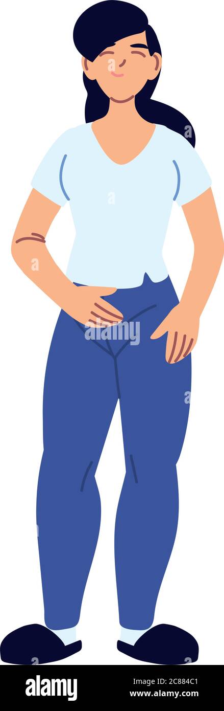 latin woman cartoon design, Girl female person people human and social ...