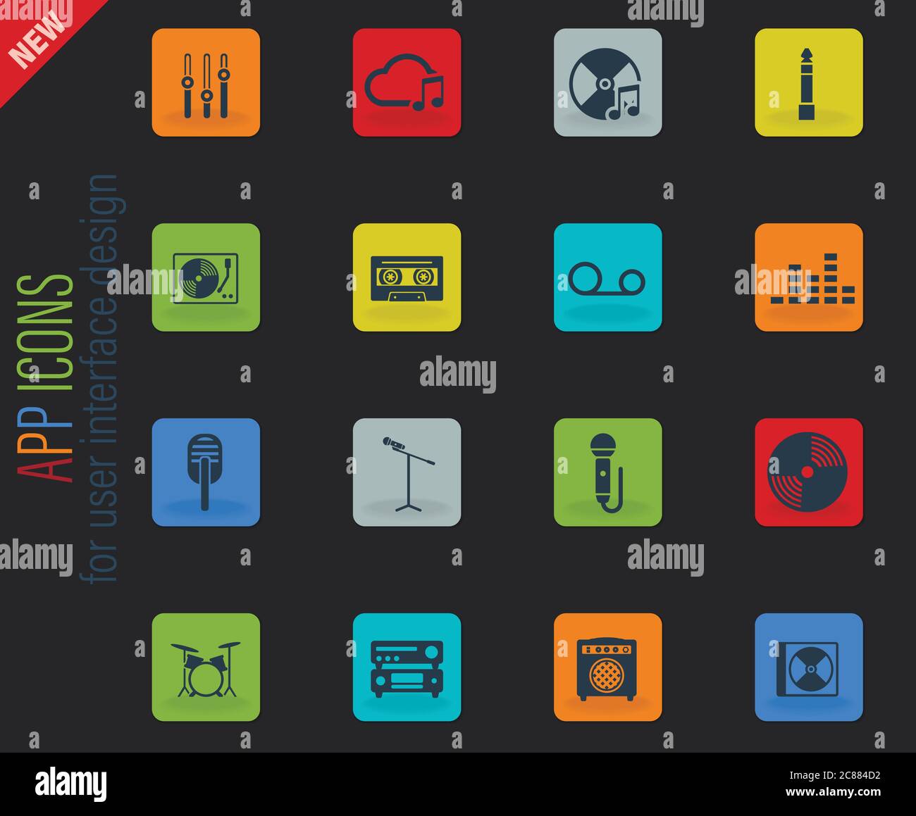 Music simply icons Stock Vector Image & Art - Alamy