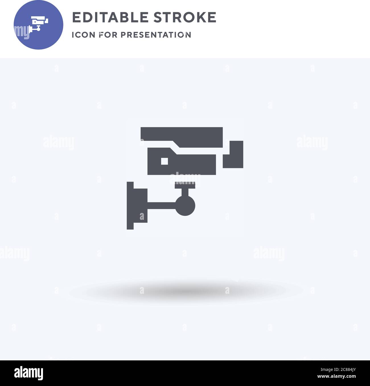 Cctv icon vector, filled flat sign, solid pictogram isolated on white ...