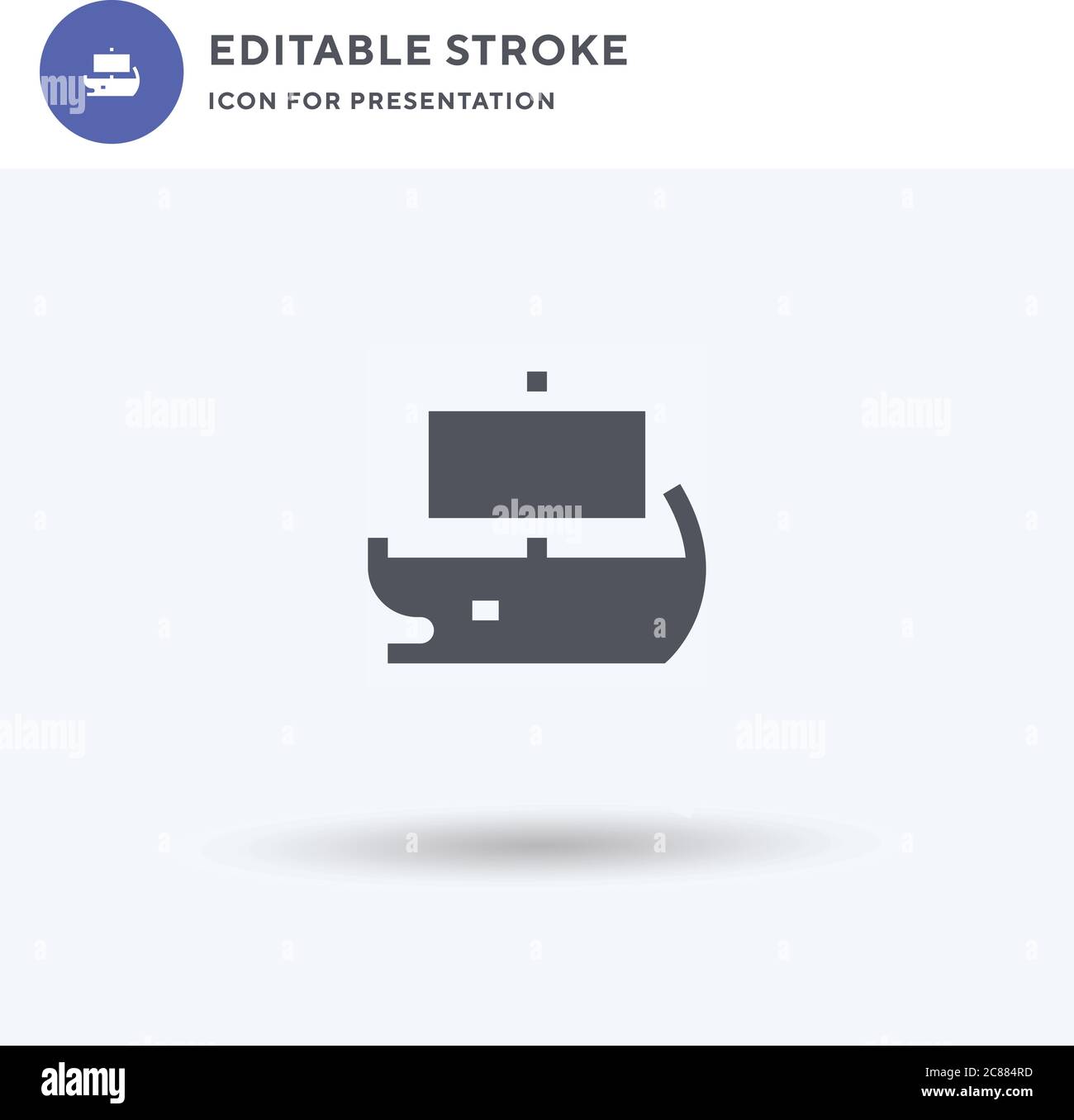 Trireme icon vector, filled flat sign, solid pictogram isolated on ...