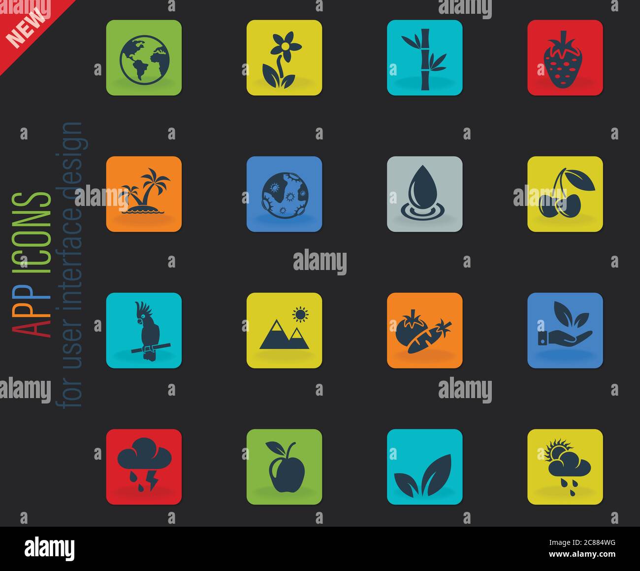 nature icon set Stock Vector Image & Art - Alamy