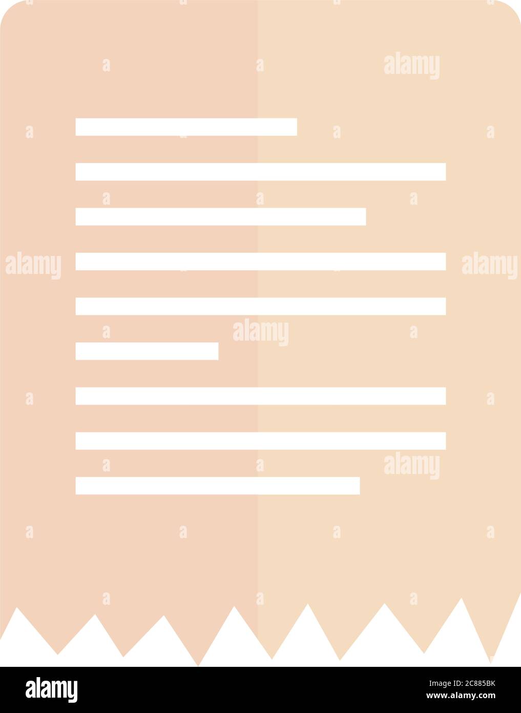 invoice icon over white background, flat style, vector illustration ...