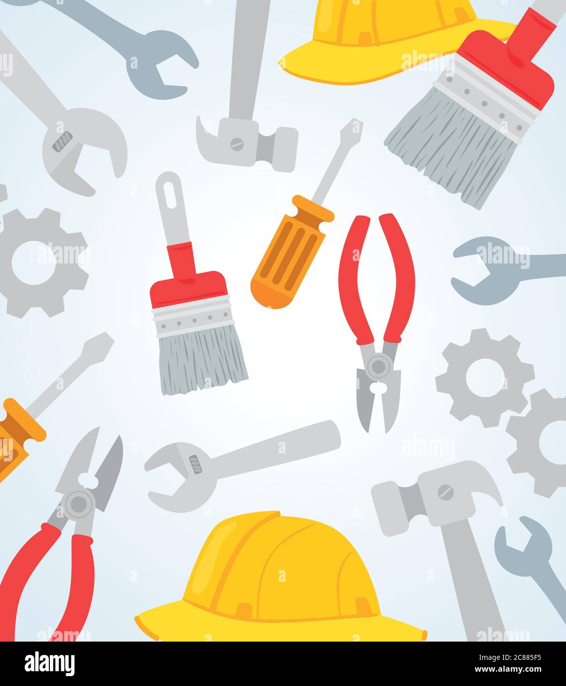 set of tools construction equipments Stock Vector Image & Art - Alamy