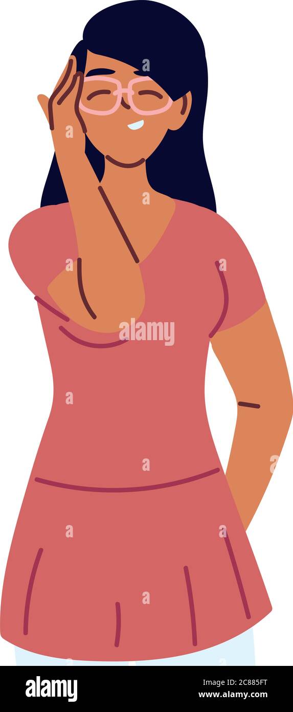 latin woman cartoon design, Girl female person people human and social ...