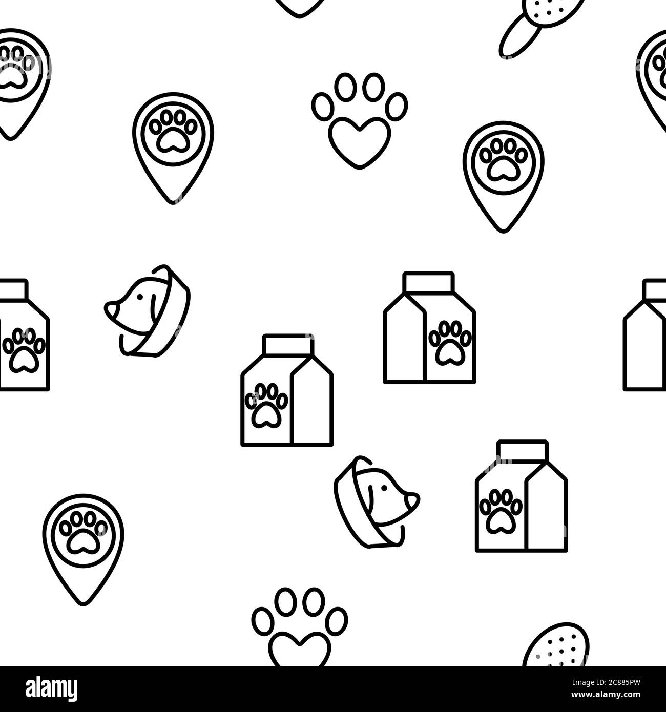 Pet Clinic Veterinary Vector Seamless Pattern Stock Vector Image & Art ...