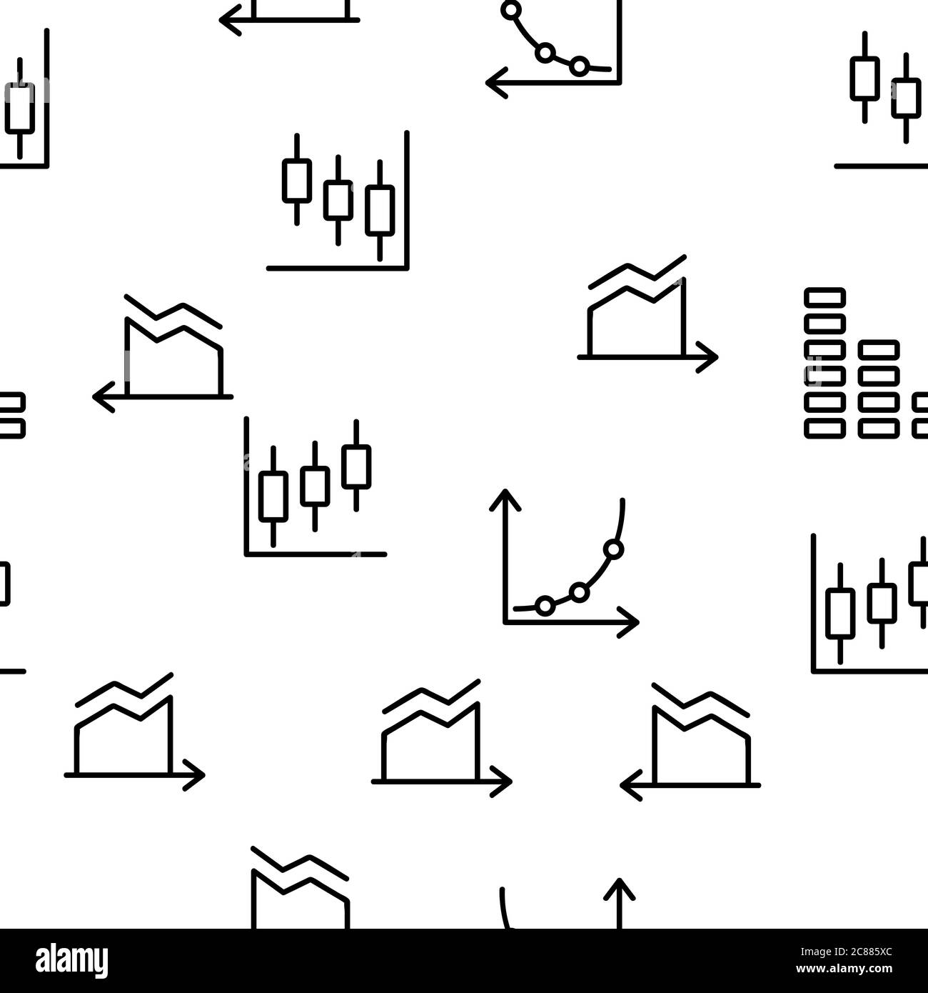 Progress Grow Graphs Vector Seamless Pattern Stock Vector Image & Art ...