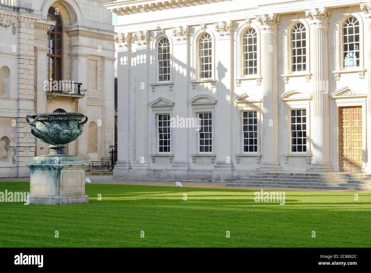 Detailed view of part of the magnificent Trinity College building and ...