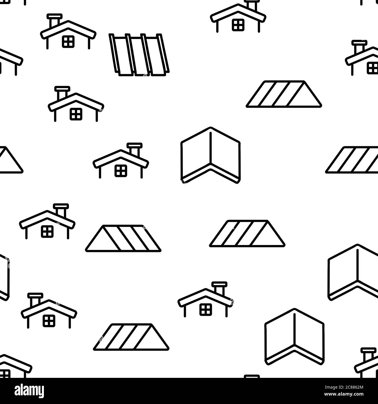 Roof Construction Vector Seamless Pattern Stock Vector Image & Art - Alamy