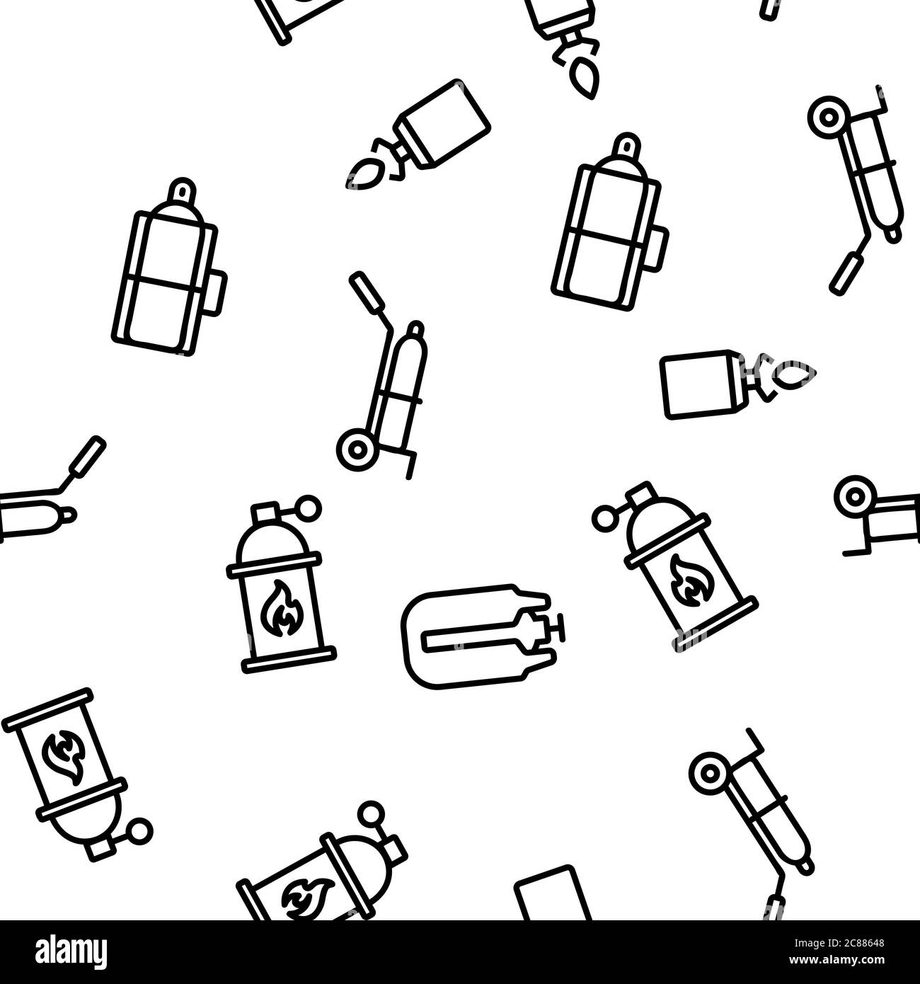 Gas Cylinder Equipment Vector Seamless Pattern Stock Vector Image & Art ...