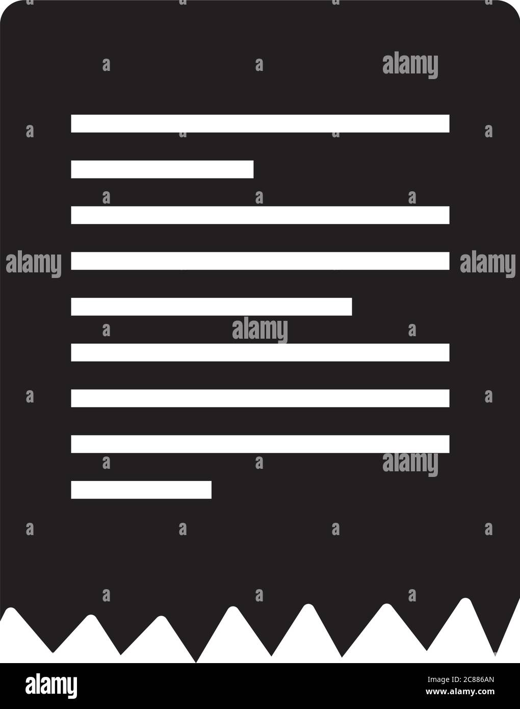 invoice icon over white background, silhouette style, vector illustration Stock Vector Image ...