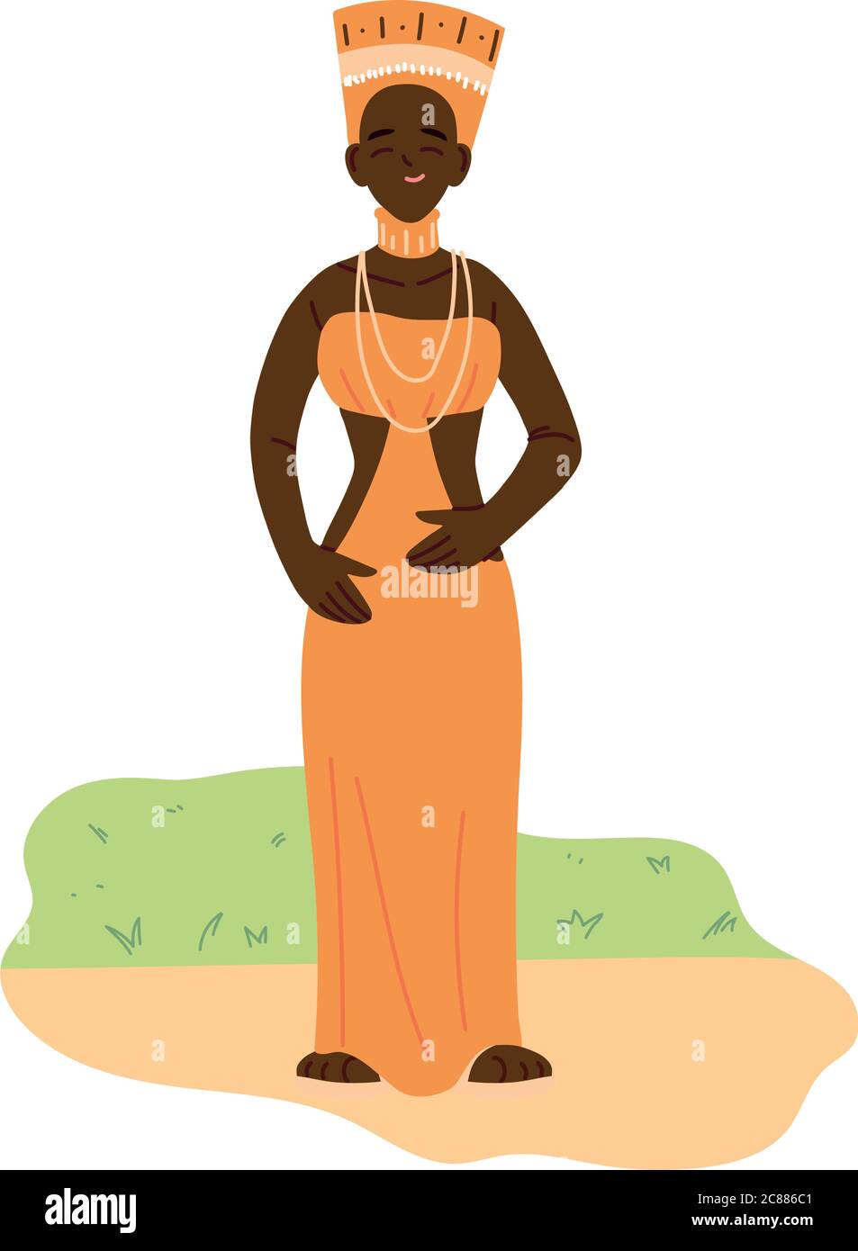 african woman cartoon design, Girl female person people human and ...
