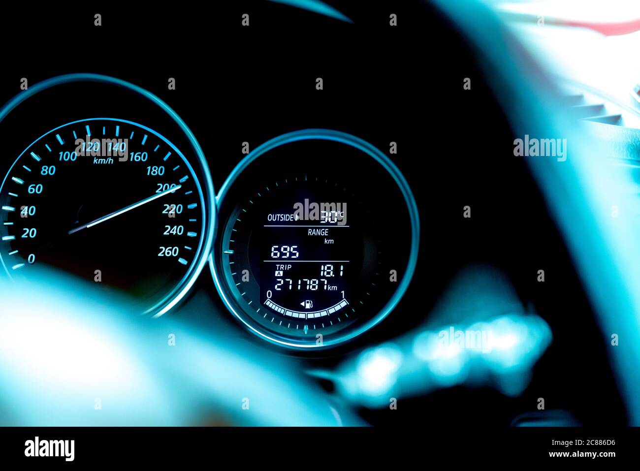 Vehicle Digital Fuel Display High Resolution Stock Photography and ...