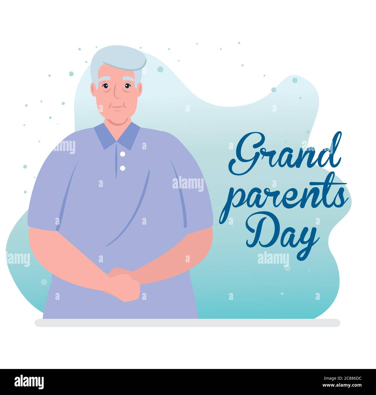 happy grand parents day with cute grandfather Stock Vector Image & Art ...