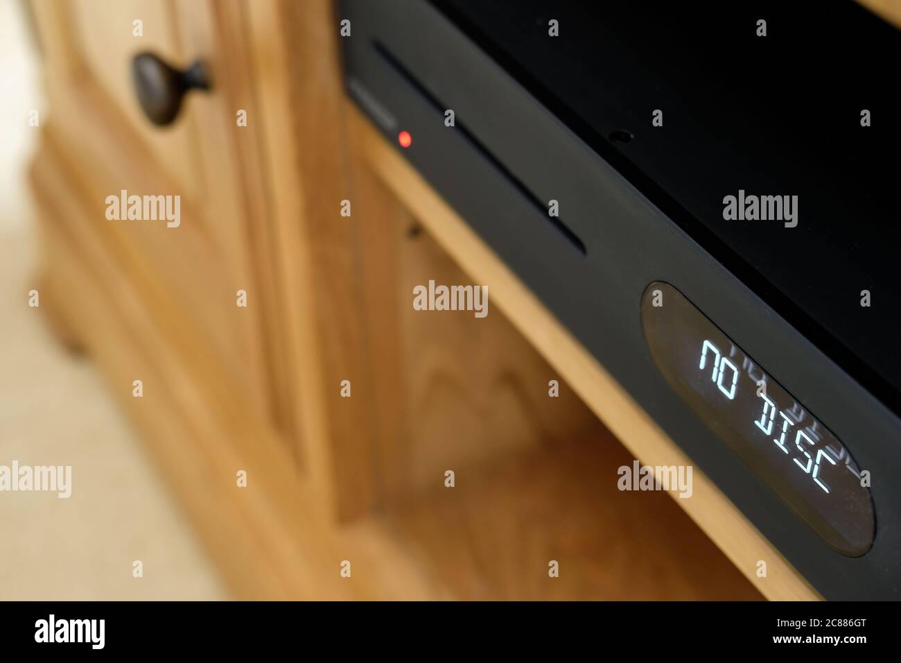 Shallow focus of the OLED display of a high end CD player, part of a Hi ...