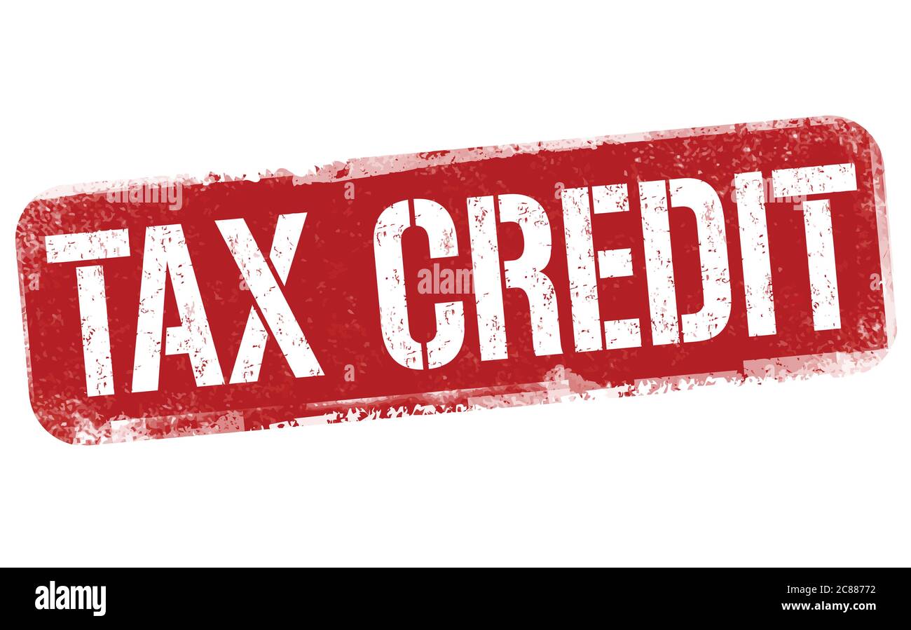 Tax credit sign or stamp on white background, vector illustration Stock ...