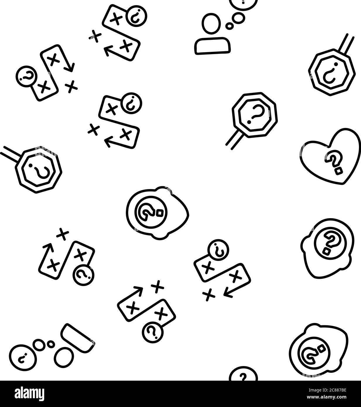 Doubt And Confusion Vector Seamless Pattern Stock Vector Image & Art ...