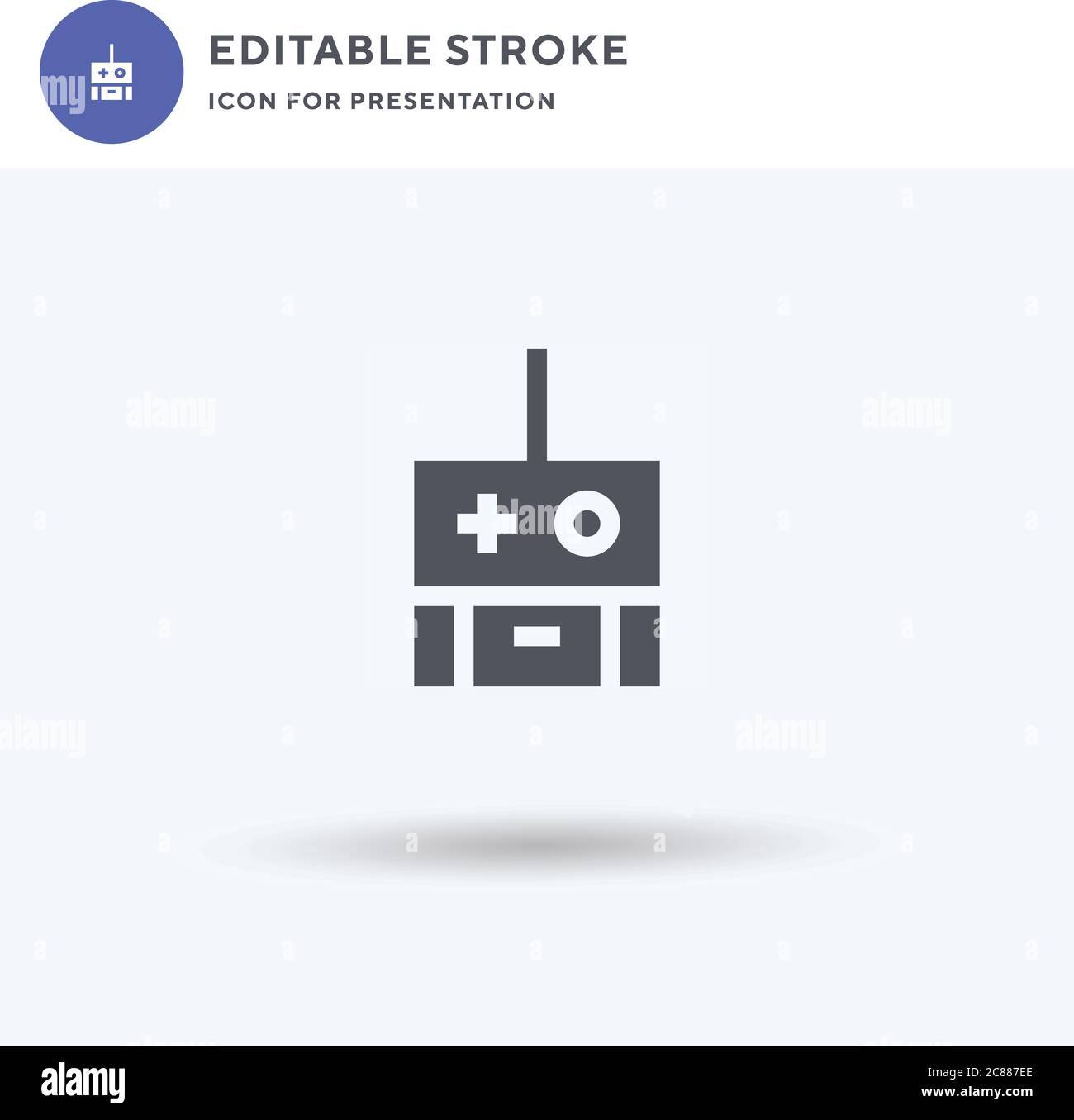 Controller icon vector, filled flat sign, solid pictogram isolated on ...