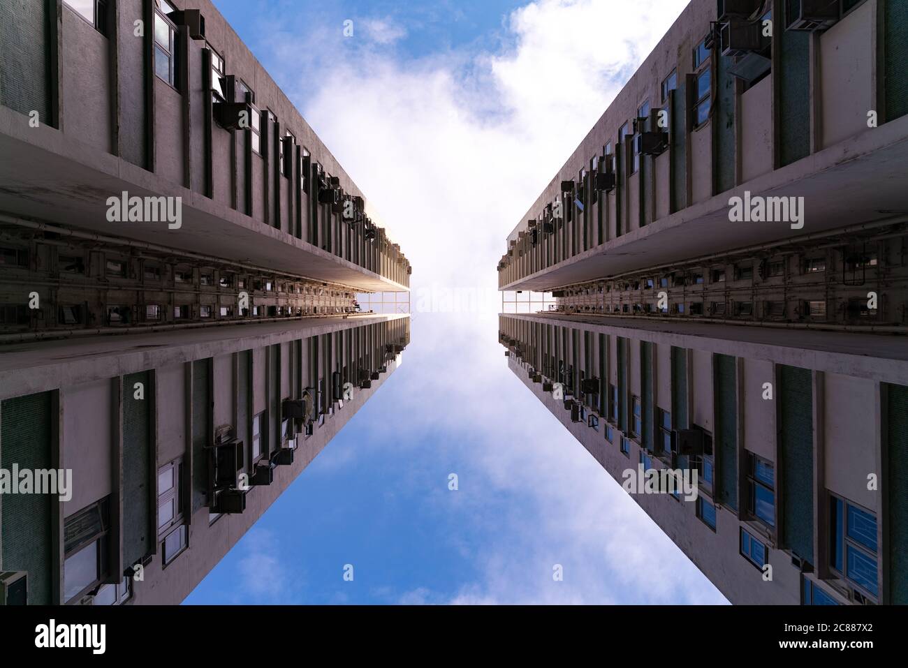 The urban view of apartment building in Hong Kong Stock Photo - Alamy