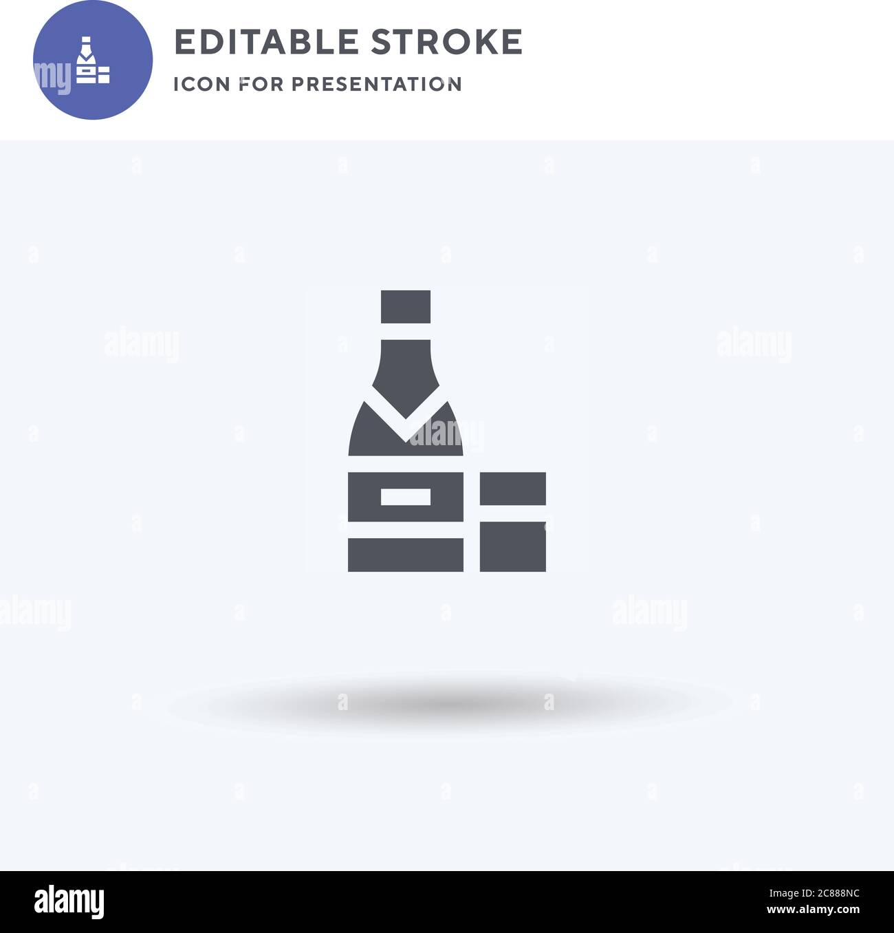 Alcohol icon vector, filled flat sign, solid pictogram isolated on ...
