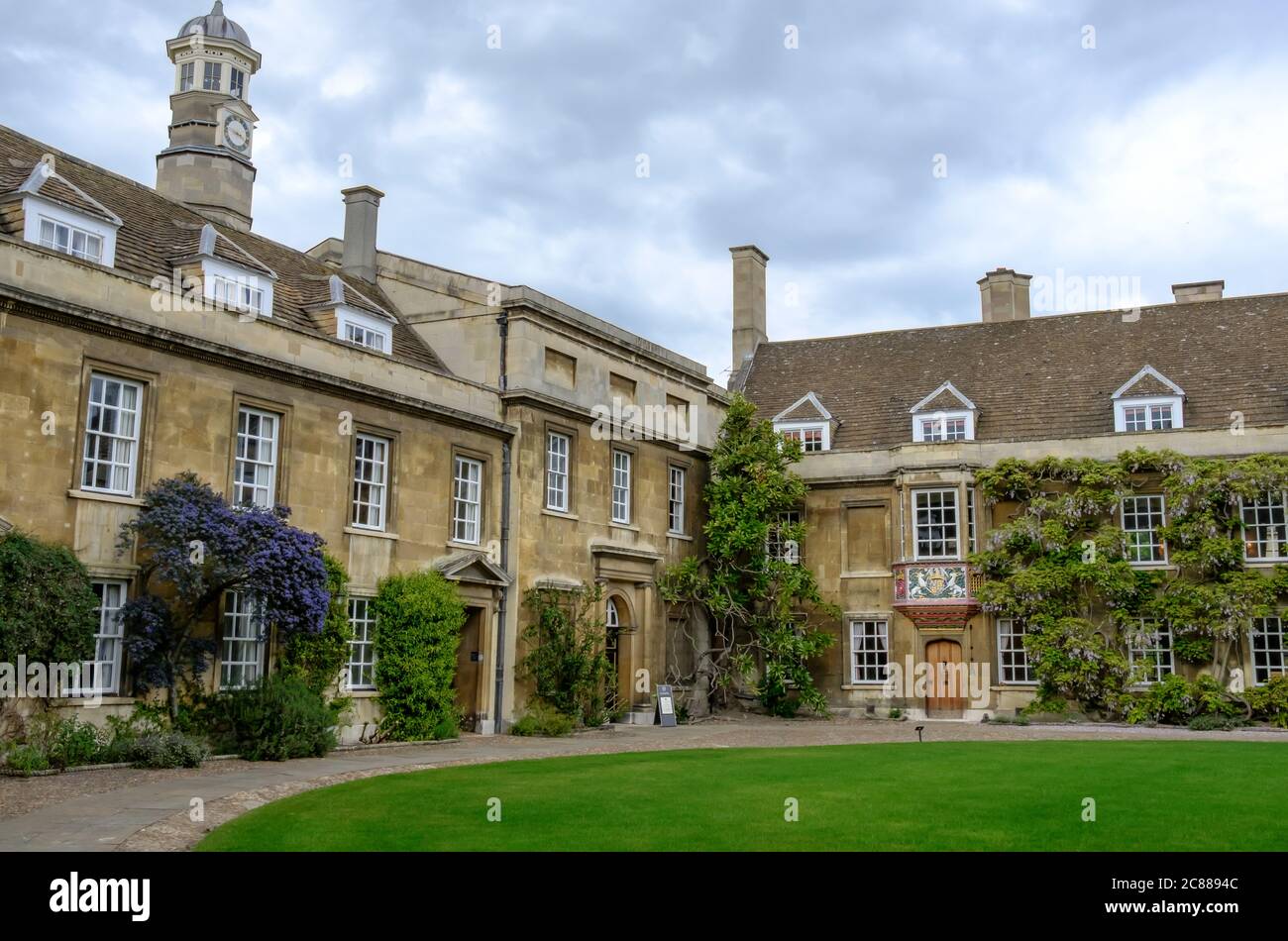 Architectural view of the buildings and grounds of Christ's College ...