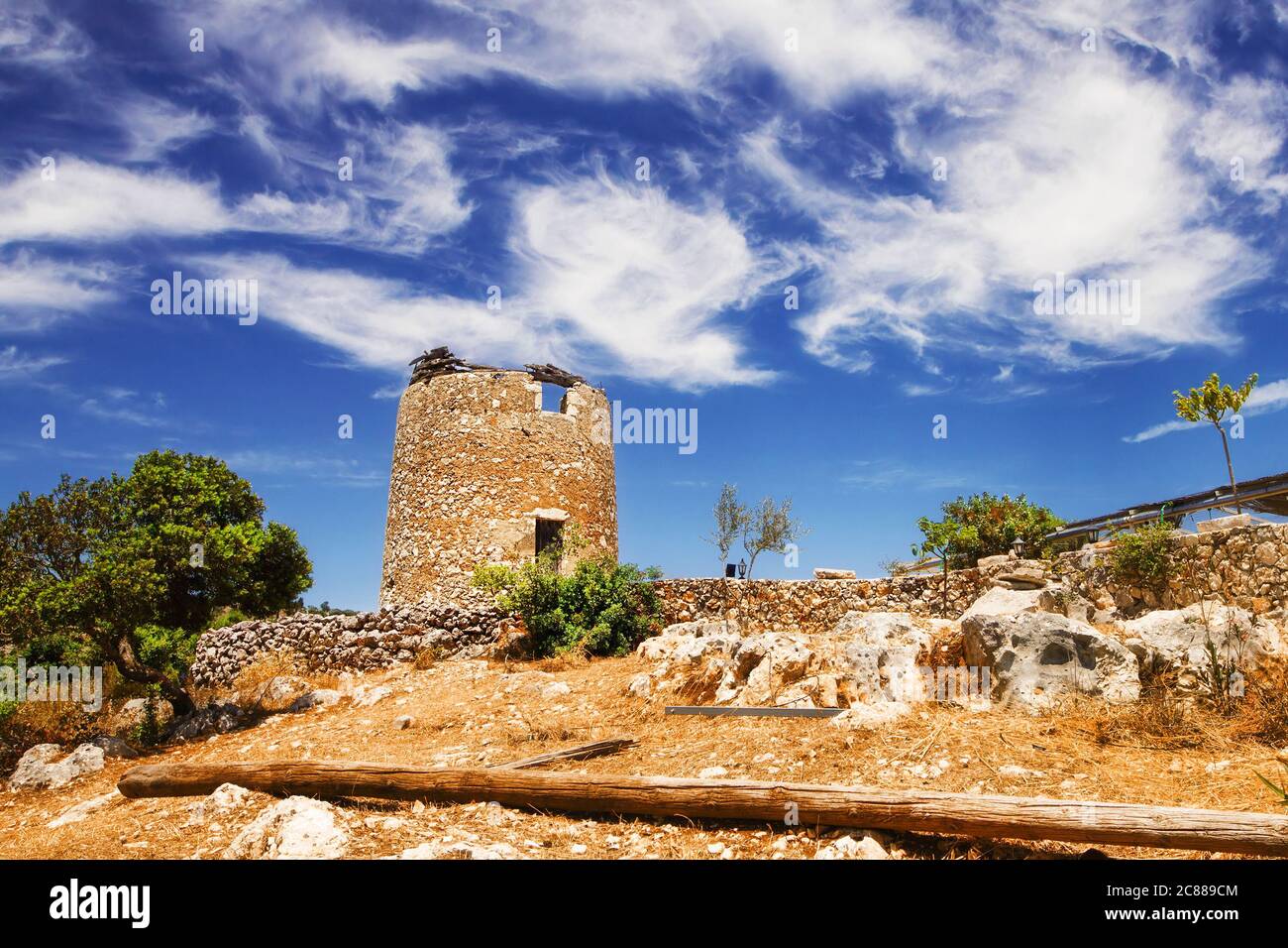 Old windmill on zakynthos island hi-res stock photography and images ...