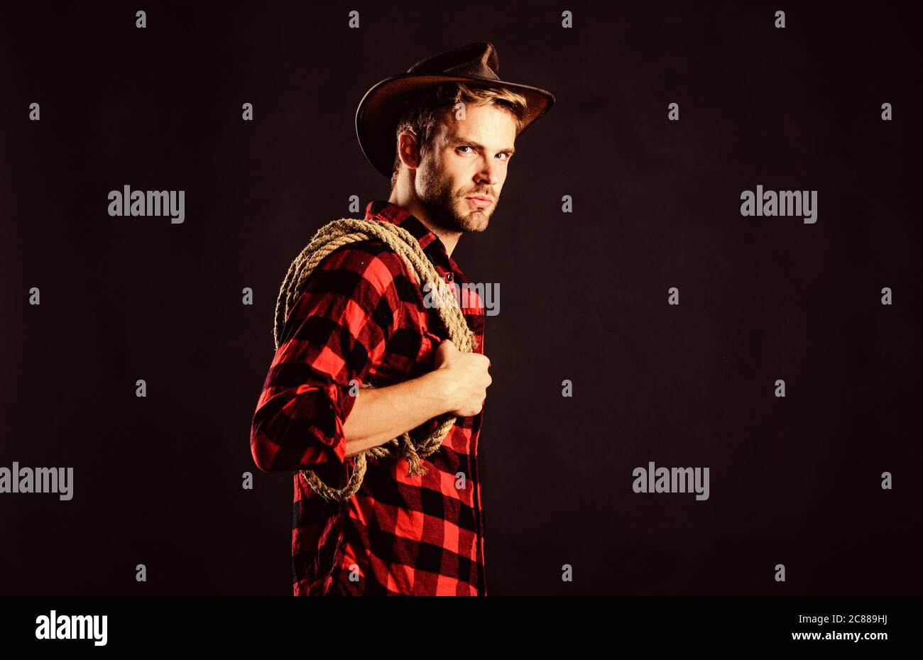 Lasso tool of American cowboy. Lasso is used in rodeos as part of ...