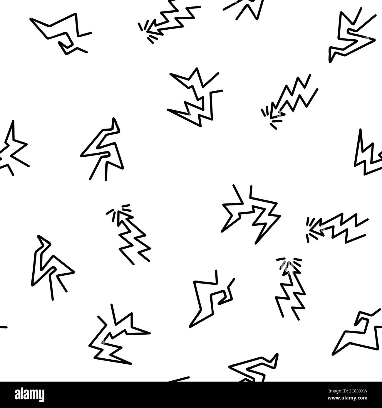 Bolt Lightning Flash Vector Seamless Pattern Stock Vector Image & Art ...