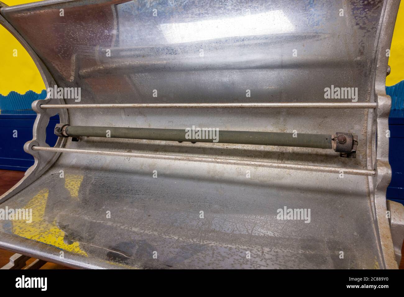 A vintage British made 'Epic' electric single bar fire with a metal ...