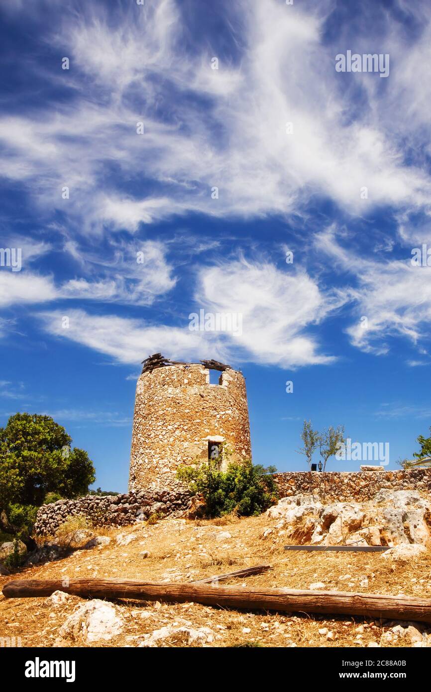 Old windmill zakynthos island hi-res stock photography and images - Alamy