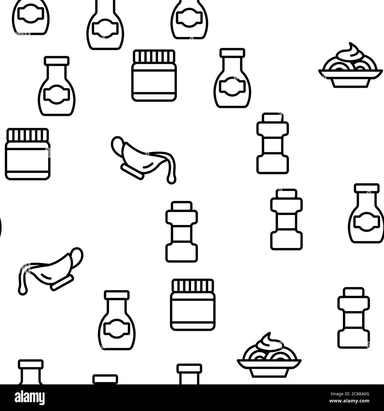 Sauce Spicy Cream Vector Seamless Pattern Stock Vector Image & Art - Alamy