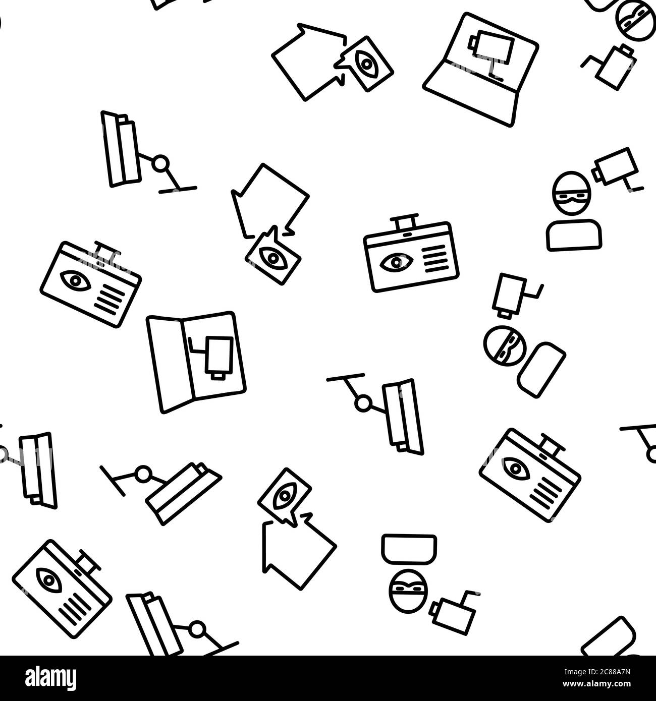 Cctv Security Camera Vector Seamless Pattern Stock Vector Image & Art ...